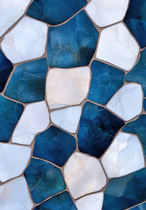 Abstract Blue and White Stone Pattern Stock Illustration - Illustration ...
