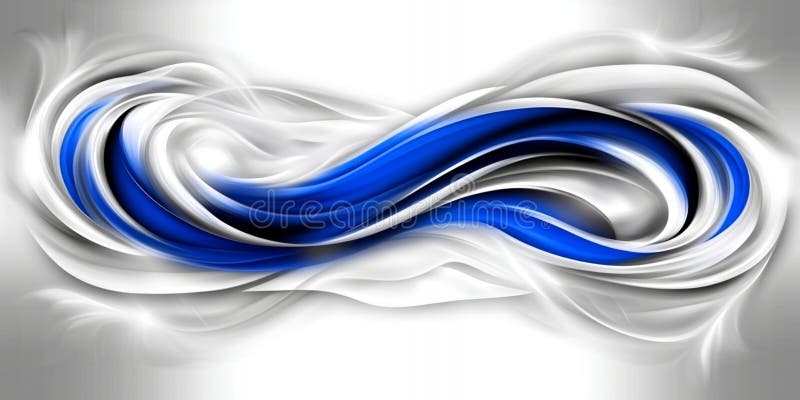 Abstract Blue White Swirling Infinity Design Modern Background Art Wave ...
