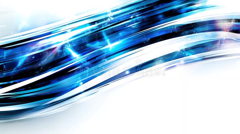 Abstract Blue and White Swirling Lines Dynamic Energy Background Design ...
