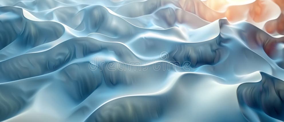 Abstract Blue and White Swirling Patterns, Resembling Flowing Water or ...