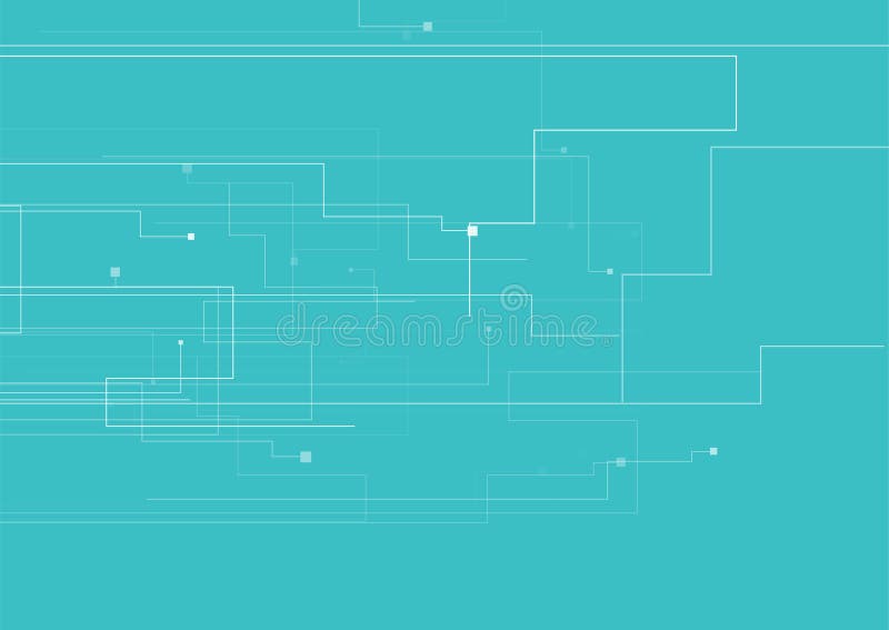 Abstract Blue White Tech Lines Drawing Background Stock Vector ...