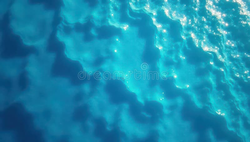 Abstract Blue and White Water Patterns, Aerial Perspective , Cascade ...