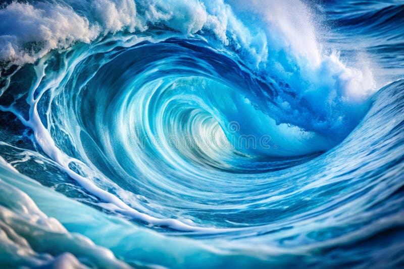 Abstract Blue White Water Wave with Natural Swirl Pattern Stock ...