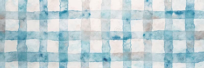 Abstract Blue and White Watercolor Plaid Pattern in a Subtle Elegant ...