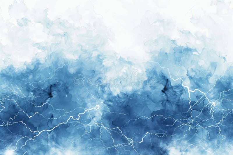 Abstract Blue and White Watercolor Texture with Lightning Effects ...