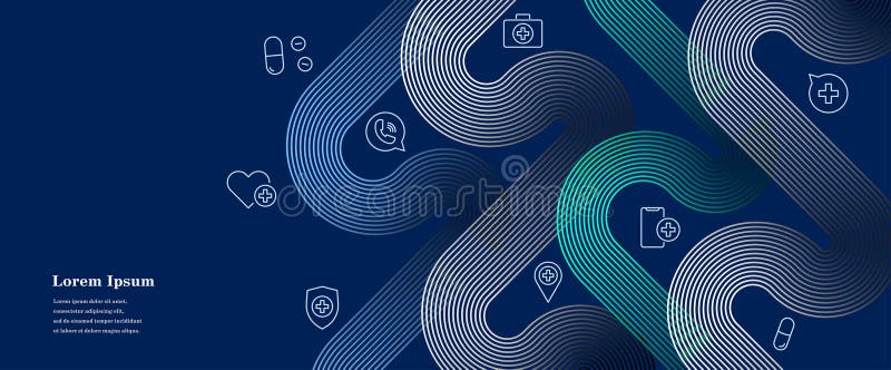 Abstract Blue White Wave, Geometric DNA Background, Medical Icon ...