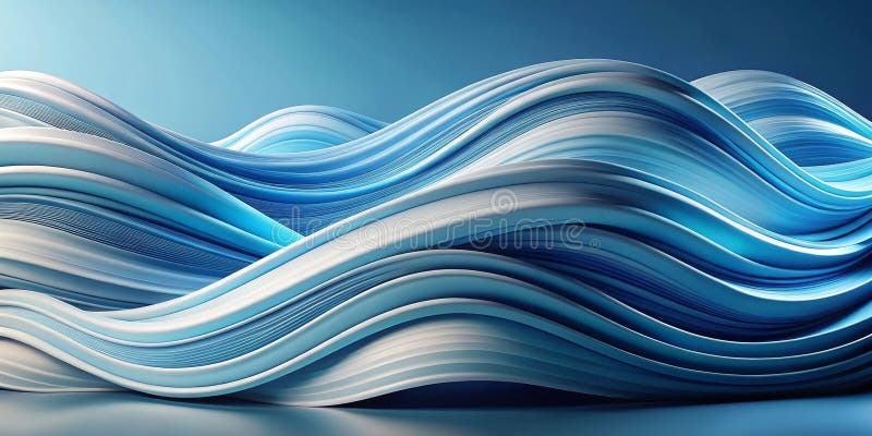 Abstract Blue and White Wave Pattern Background Design. Generative AI ...