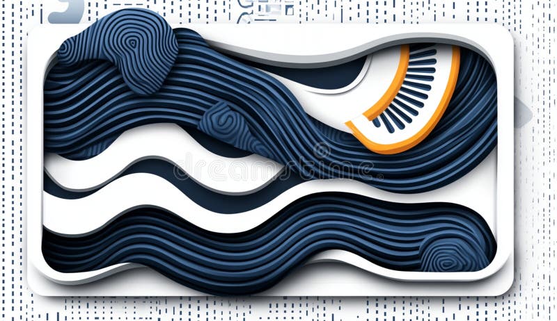 Abstract Blue White Wave Pattern Modern Design Background Digital Art ...