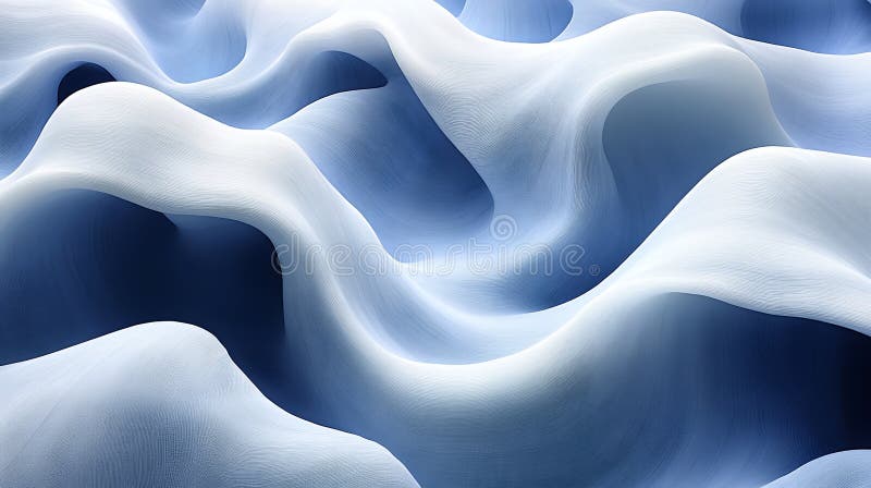 Abstract Blue and White Wave Pattern Swirling Textile Fabric Texture Background Stock ...