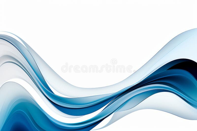 Abstract Blue and White Waves on a White Background Stock Illustration ...
