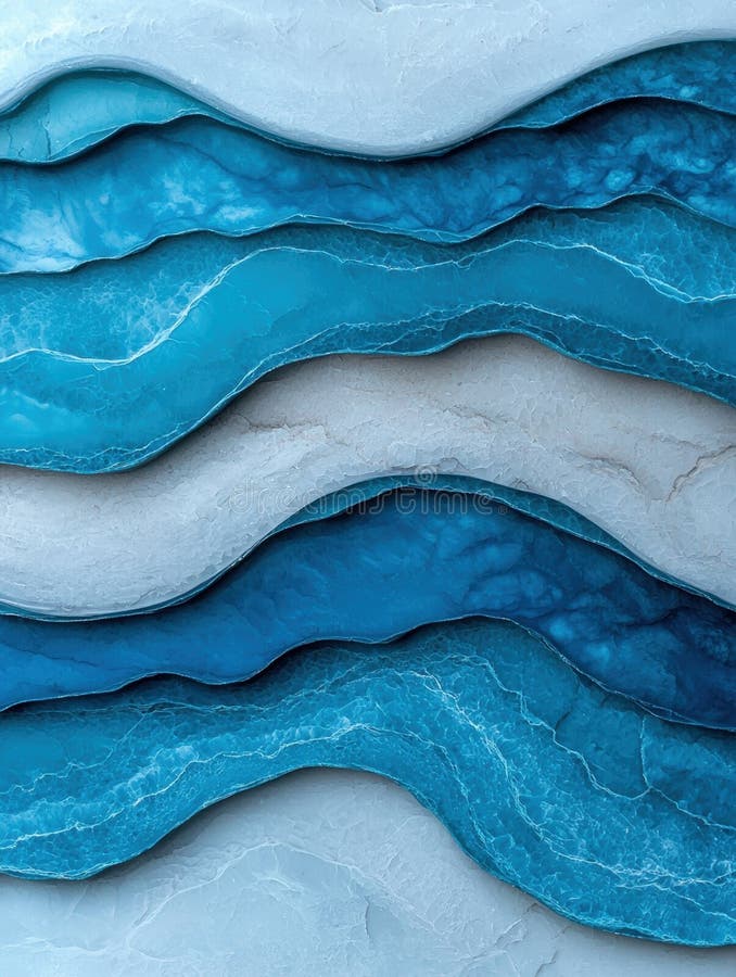 Abstract Blue and White Waves Background Texture Stock Illustration ...