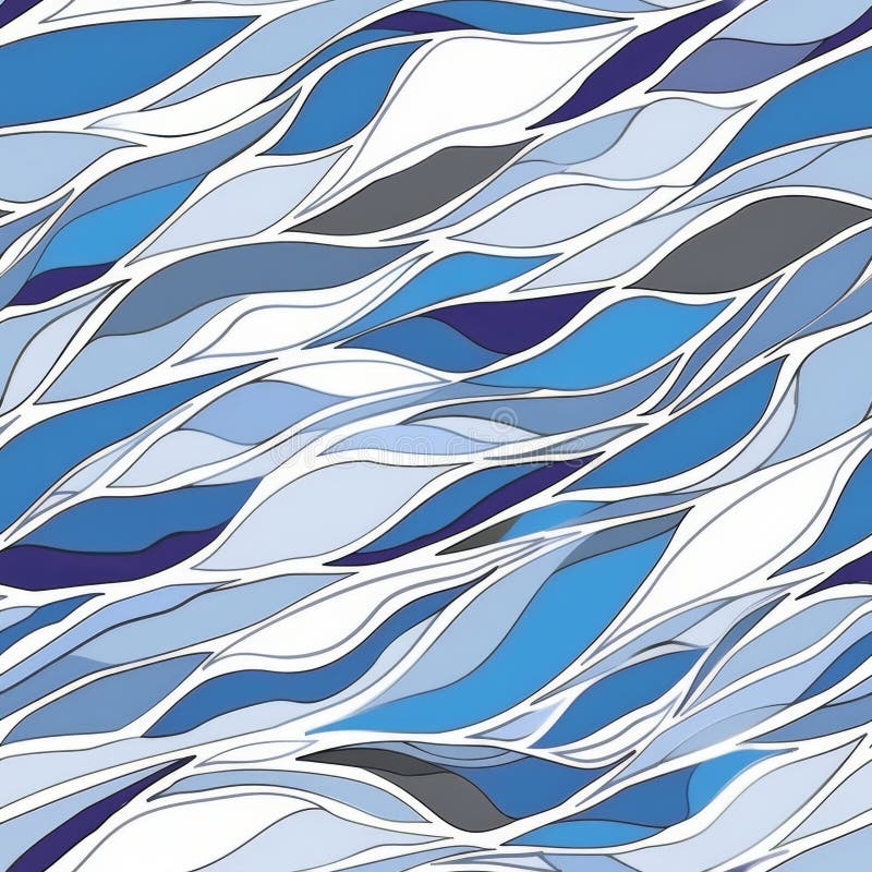Abstract Blue and White Waves Pattern Design Stock Image - Image of ...