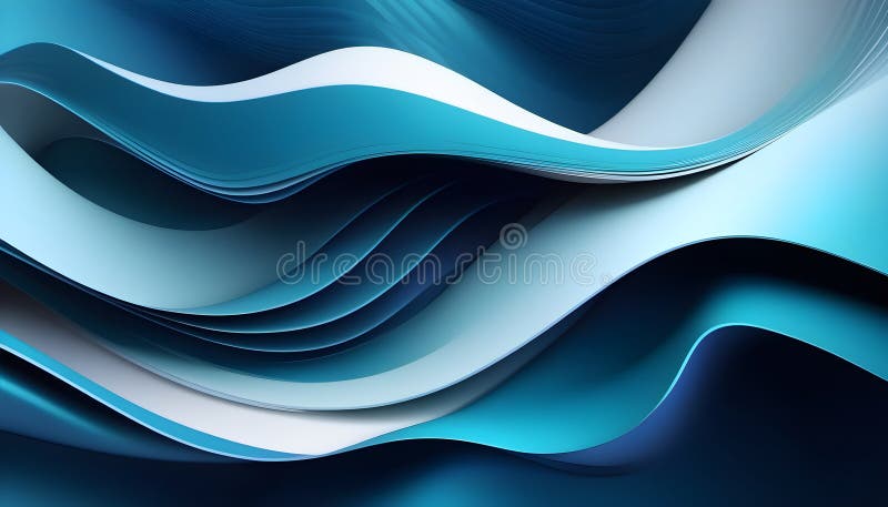 Abstract Blue and White Wavy Background Stock Illustration ...