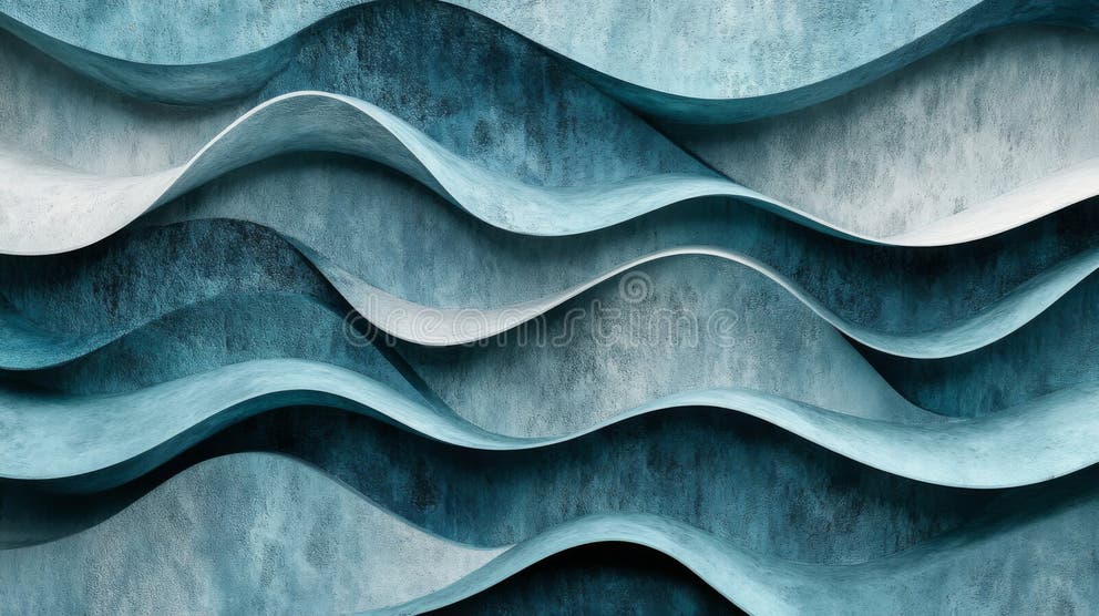 Abstract Blue and White Wavy Pattern Stock Illustration - Illustration ...