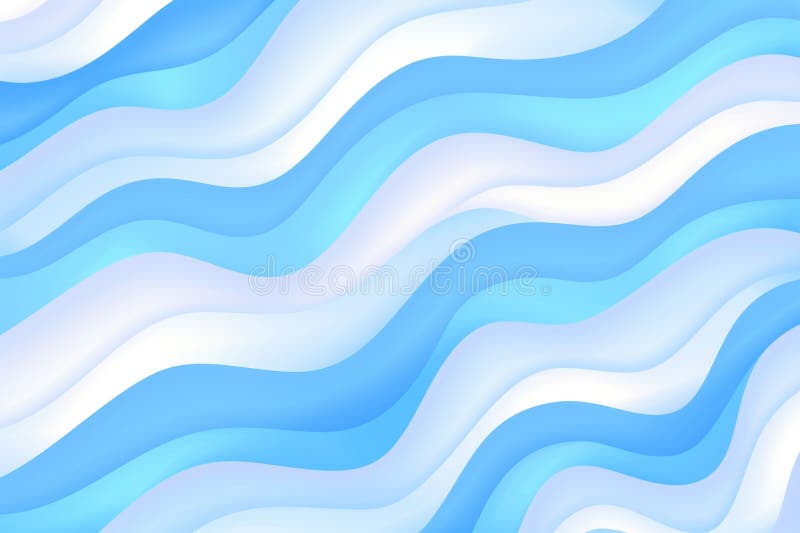 Abstract Blue and White Wavy Pattern Background with Smooth Gradient ...