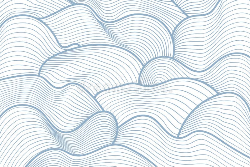Abstract Blue and White Wavy Pattern Creating a Calming Design for ...