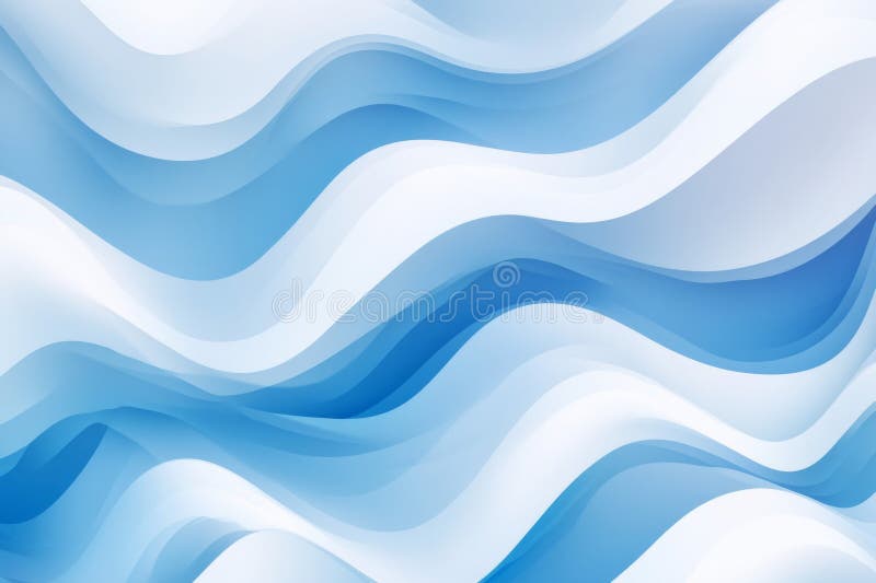 Abstract Blue and White Wavy Pattern with Depth and Dimension Stock ...