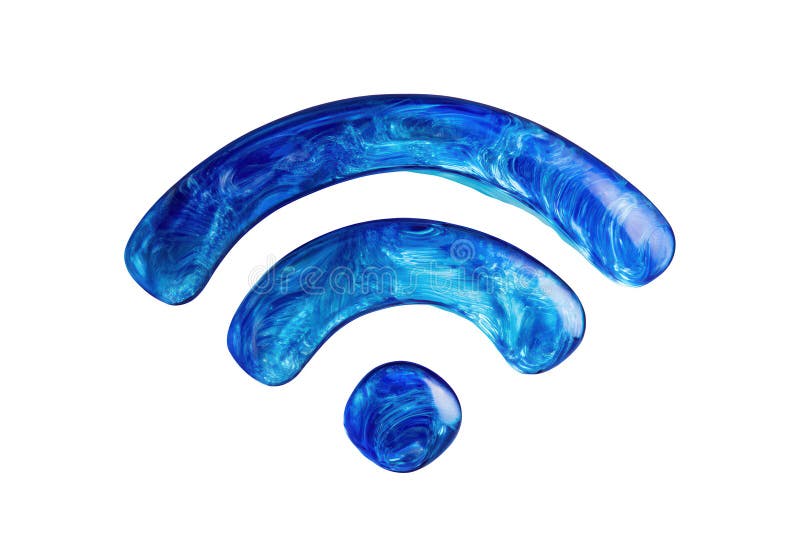 Abstract Blue Wifi Symbol Isolated on Transparent Background Stock ...