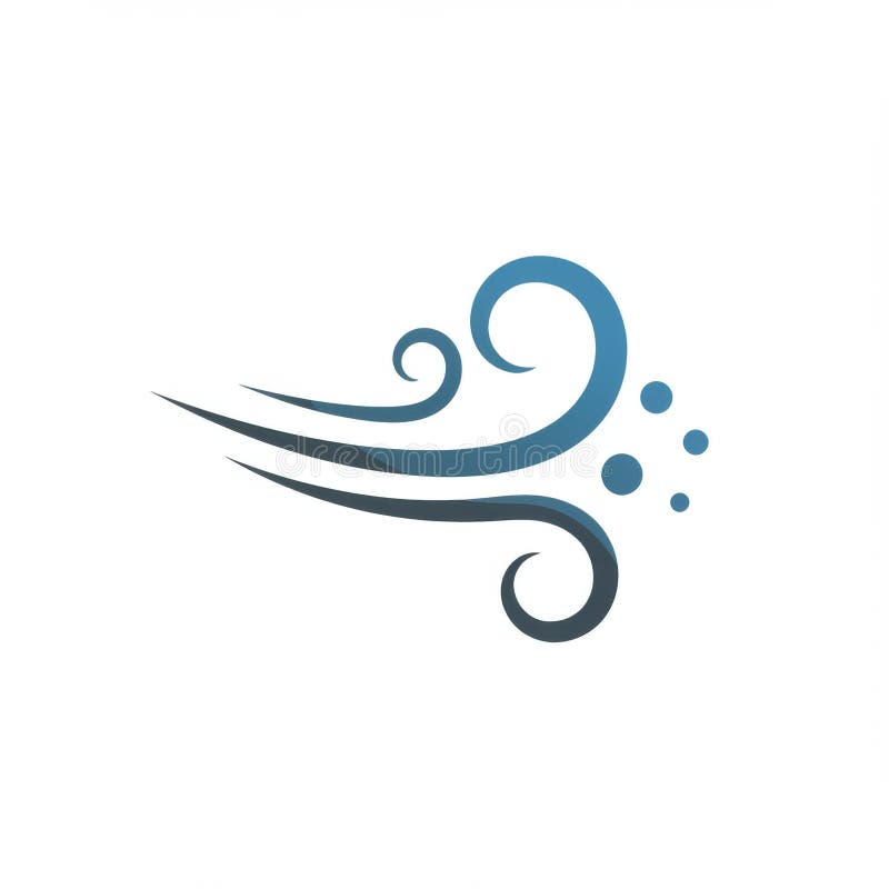 Abstract Blue Wind Swirl Design Stock Illustration - Illustration of ...