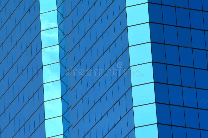 Abstract Blue Windows of Building Stock Image - Image of house, light ...