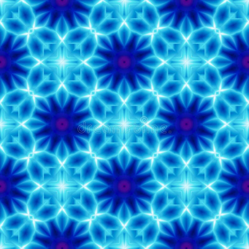 Light Blue and Whire Pattern with Snowflakes. Cold Saturated Hues ...