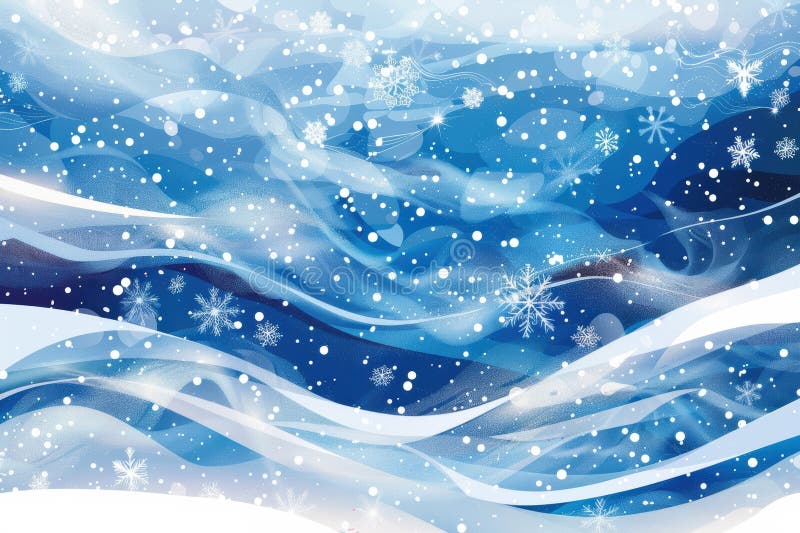 Abstract Blue Winter Background with Cold Tones, Icy Textures, and ...