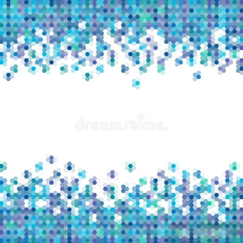 Abstract Blue Winter Cold Mosaic - Circles Background with Copy Space ...