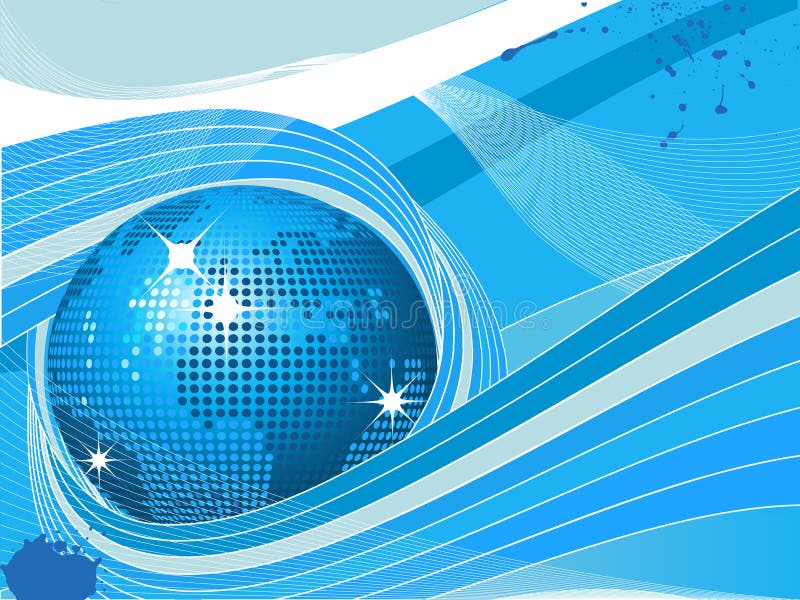 Abstract blue world globe stock vector. Illustration of earth - 22244503