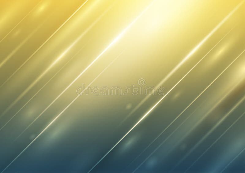 Abstract Blue Yellow Background with Lighting Stock Vector ...