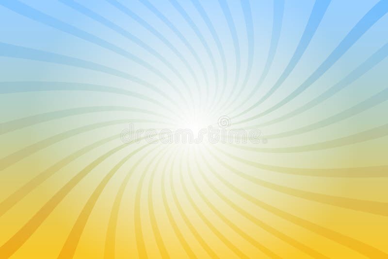 Abstract Blue and Yellow Background with Sun Ray. Summer Vector ...