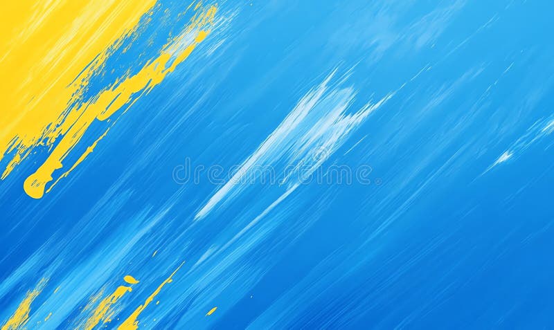 Abstract Blue Yellow Brushstrokes Background Illustration Stock Image ...