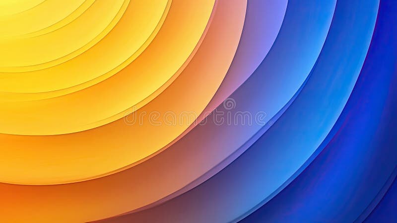 Abstract Blue and Yellow Circular Layers Background Stock Image - Image ...