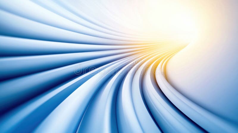 Abstract Blue and Yellow Curved Lines with Smooth Gradient Stock ...