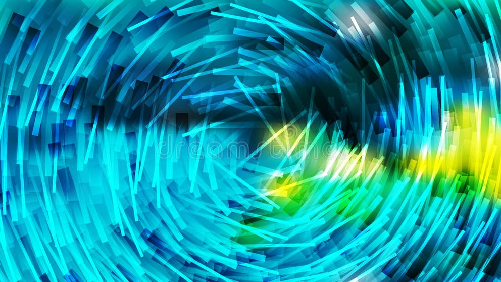 Abstract Blue and Yellow Irregular Circular Striped Lines Background ...