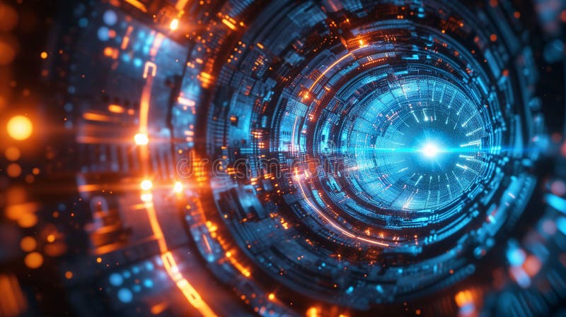 Abstract Blue and Yellow Light Stock Illustration - Illustration of ...