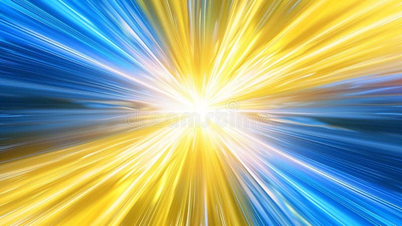 Abstract Blue and Yellow Light Rays Effect Background. Generative Ai ...