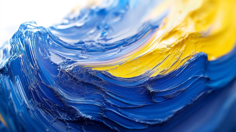 Abstract Blue and Yellow Paint Texture Background Stock Illustration ...