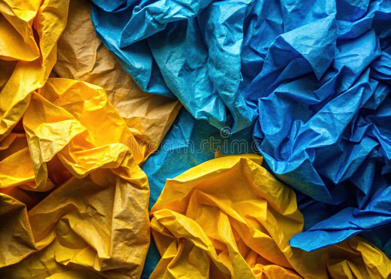 Abstract Blue and Yellow Paper Texture Background a Vibrant Geometric ...