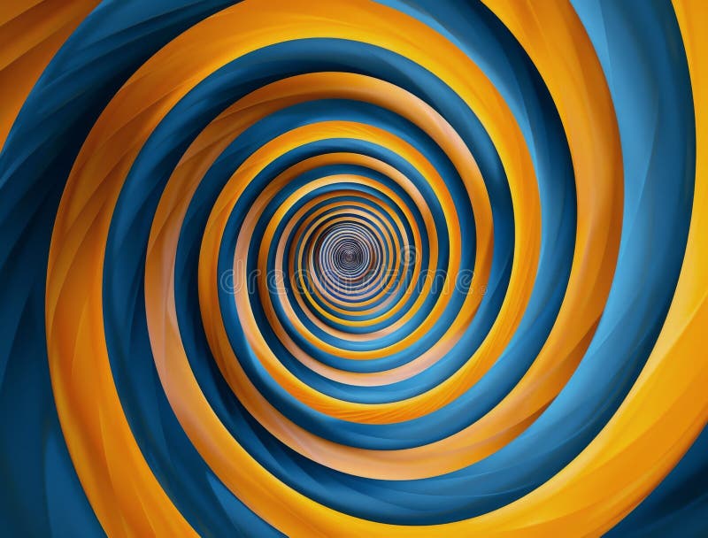 Abstract Blue and Yellow Spiral Pattern Background Stock Photo - Image of element, yellow: 322664532