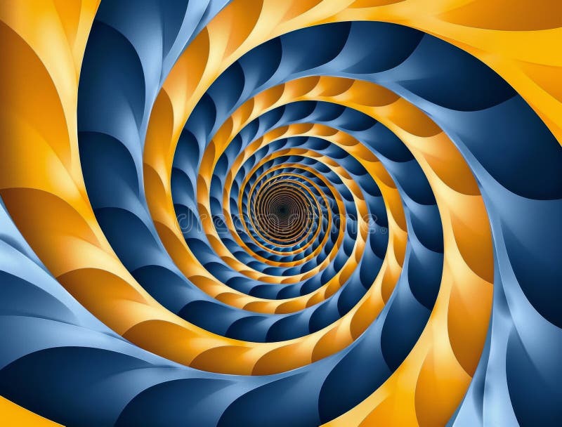 Abstract Blue and Yellow Spiral Pattern Background Stock Photo - Image of spiral, color: 322668676