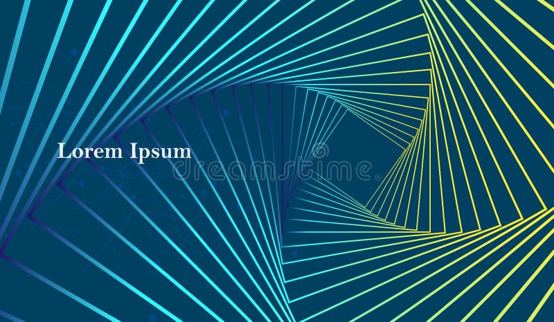 Abstract Blue Yellow Square, Network Concept, Geometric Pattern ...