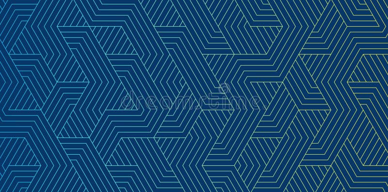 Abstract Blue Yellow Stripe Line. Geometric Triangle Background ...