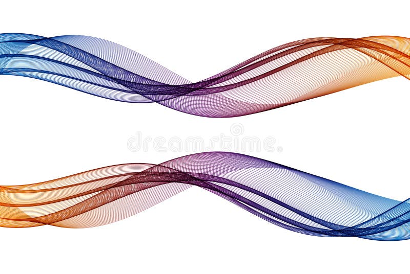 Abstract Blue Yellow Transparent Wave Background, Wave Horizontal Lines ...