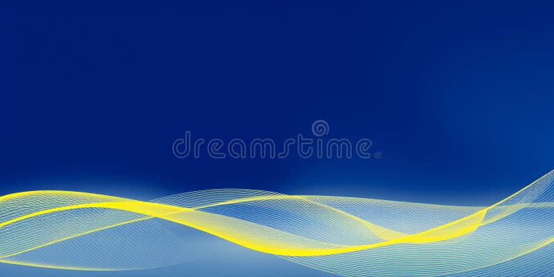 Abstract Blue and Yellow Wave Background Stock Illustration ...