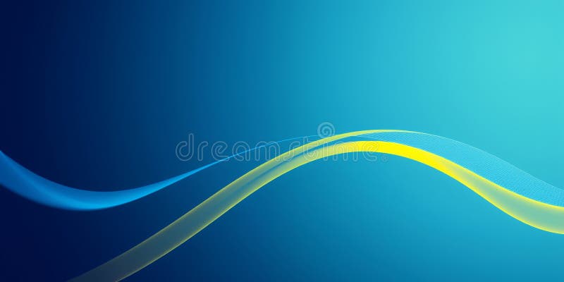 Abstract Blue and Yellow Wave Background Stock Illustration ...