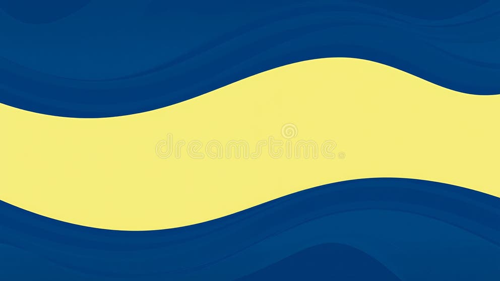 Abstract Blue and Yellow Wave Pattern Stock Illustration - Illustration ...
