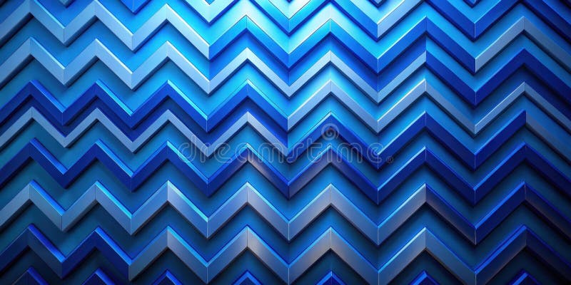 Abstract Blue Zigzag Pattern Background with Geometric Shapes and ...