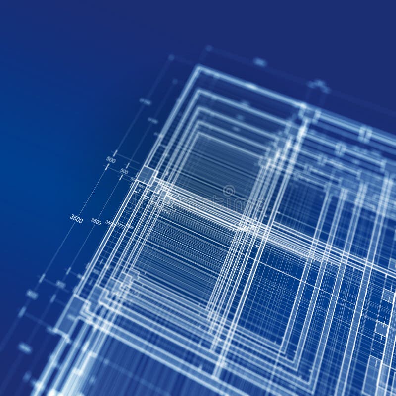Architecture blueprint stock illustration. Illustration of drawing ...