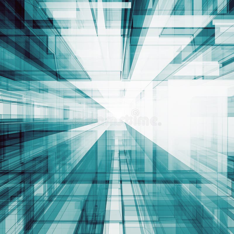 Abstract blueprint 3d stock illustration. Illustration of architecture ...