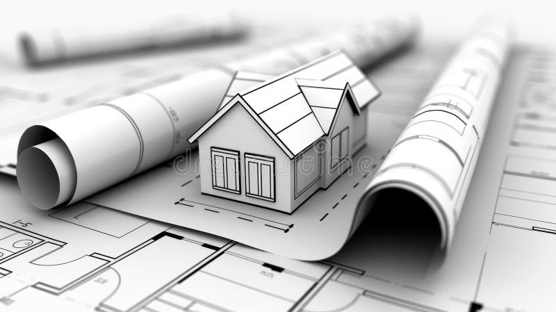 Abstract Blueprintstyle Floor Plan Background for Clean Architecture ...